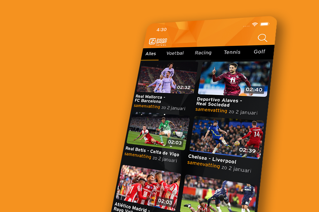 Ziggo Sport Totaal: platform rebuild for future-proof video streaming