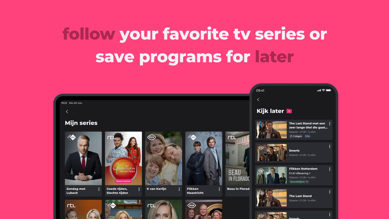 NLZIET: Watching TV through one platform, anytime and anywhere.